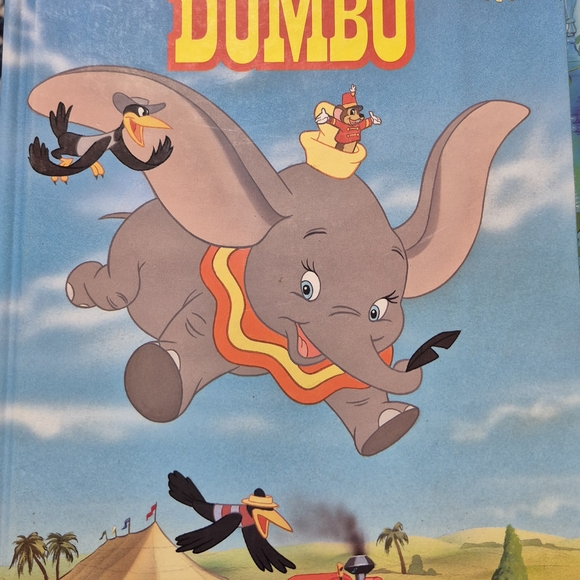 Disney | Other | Disney Dumbo Kids Book Blue And Gray | Poshmark